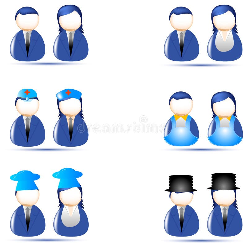 Icono Humano De Diversa Profesión Ilustración del Vector - Ilustración ...