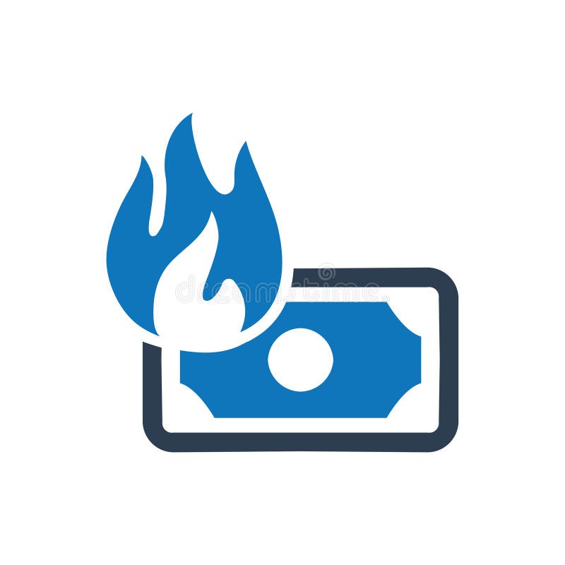 Icono inútil financiero ilustración del vector. Ilustración de quema ...