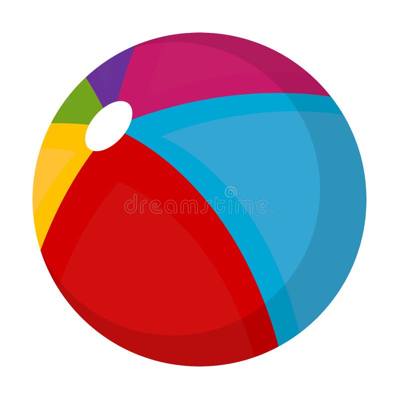 Icono Inflable Aislado De La Pelota De Playa Ilustración del Vector ...