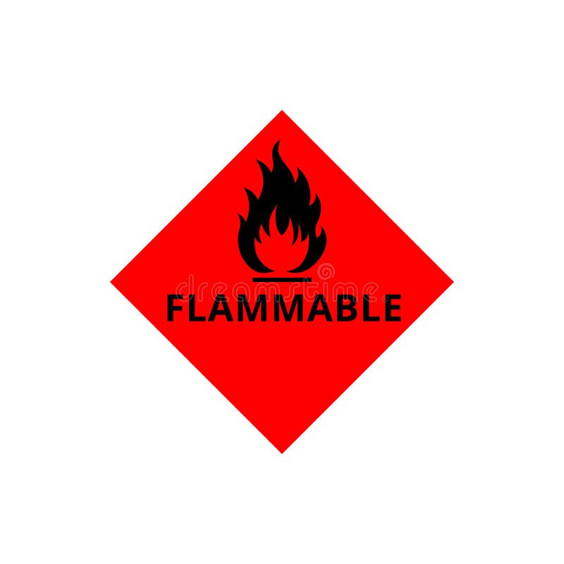 Signo Inflamable Flama Pictograma Vector Aislado Icono Ilustración del Vector - Ilustración de ...