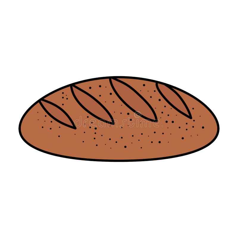 Carácter Delicioso Del Kawaii De La Rebanada Del Pan Ilustración del ...