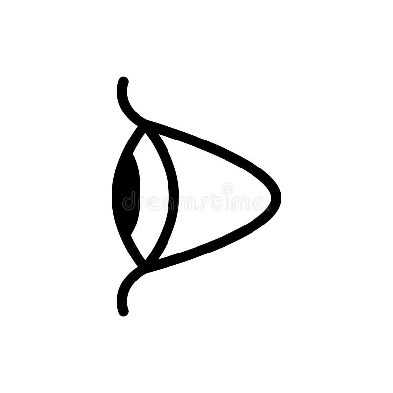 Icono Lateral Del Ojo, Ejemplo Del Vector Ilustración del Vector ...