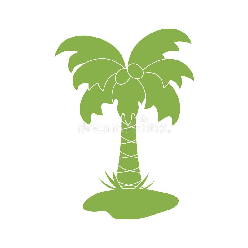 Icono Lindo Del Vector De La Palmera Ilustración del Vector ...