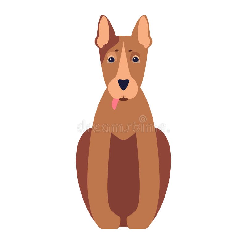 Icono Lindo Del Vector De Pit Bull Dog Cartoon Flat Ilustración del ...