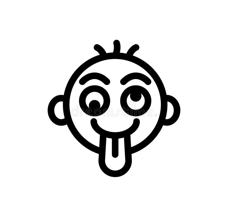 Icono Lineal De Cara Descarada . Ilustración del Vector - Ilustración ...