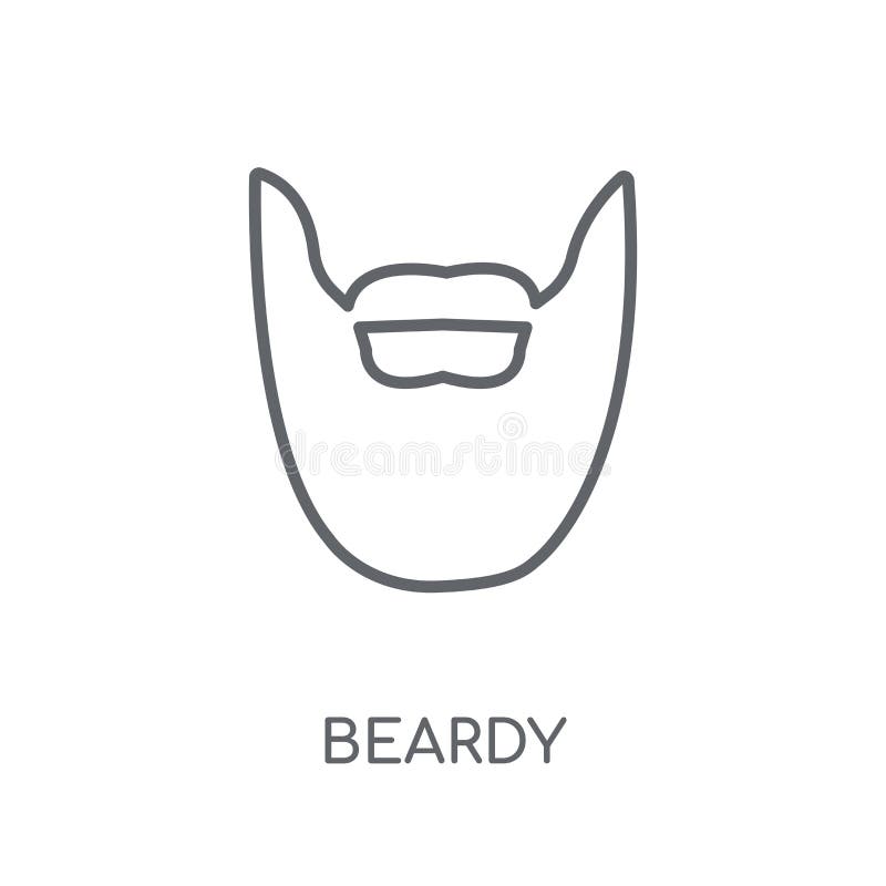 Icono Linear Beardy Concepto Beardy Del Logotipo Del Esquema Moderno En ...