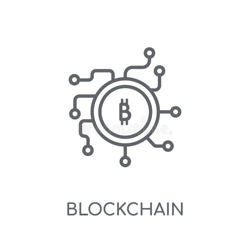 Icono Linear De Blockchain Concepto Moderno O Del Logotipo De ...