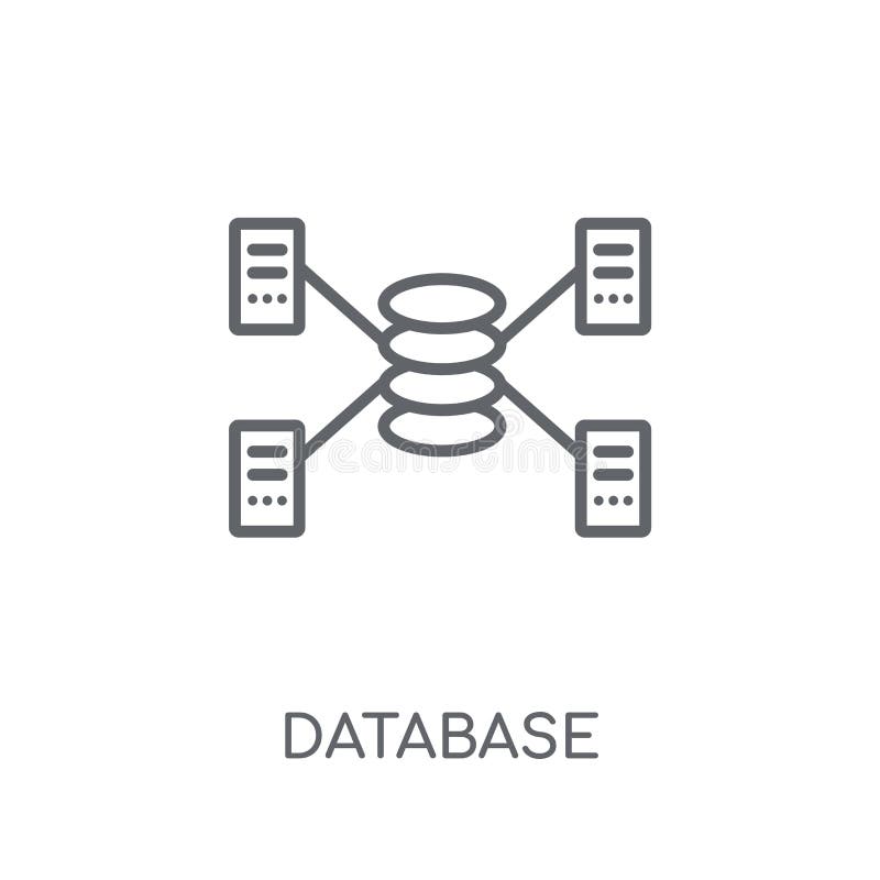Icono Linear De La Base De Datos Concepto Moderno Del Logotipo De La ...