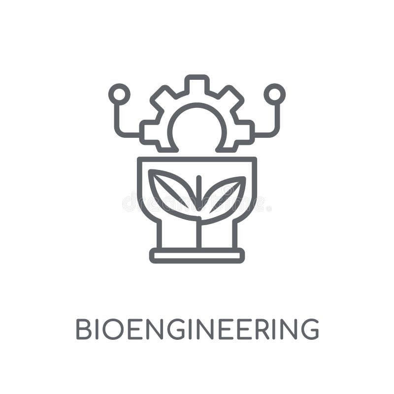 Icono Linear De La Bioingeniería Logotipo Moderno C De La Bioingeniería ...