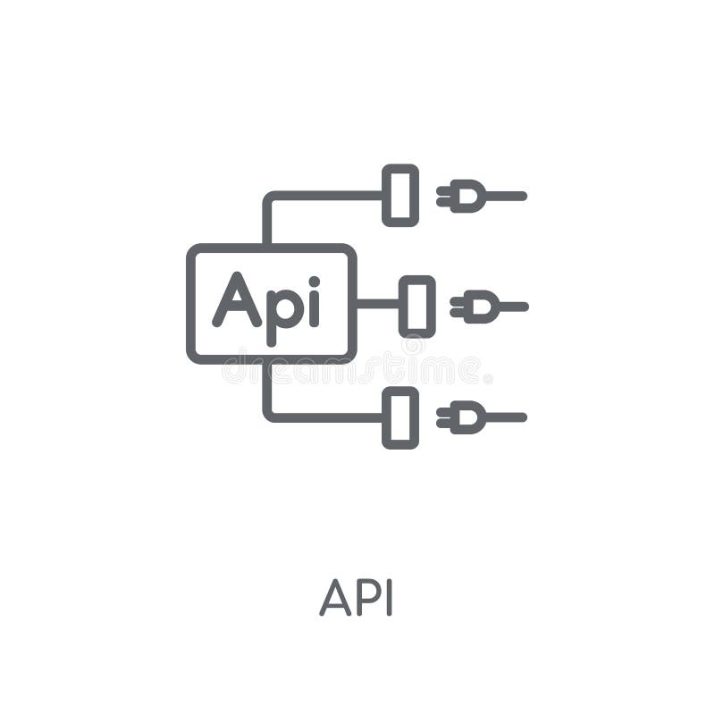 Icono Linear Del Api Concepto Moderno Del Logotipo Del Api Del Esquema ...