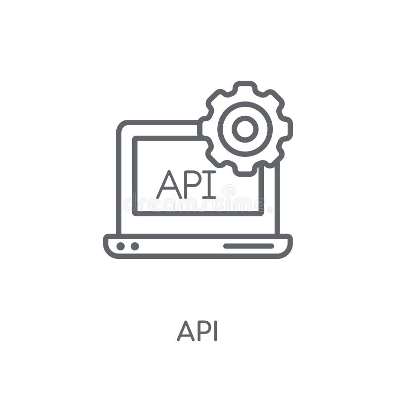 Icono Linear Del Api Concepto Moderno Del Logotipo Del Api Del Esquema ...