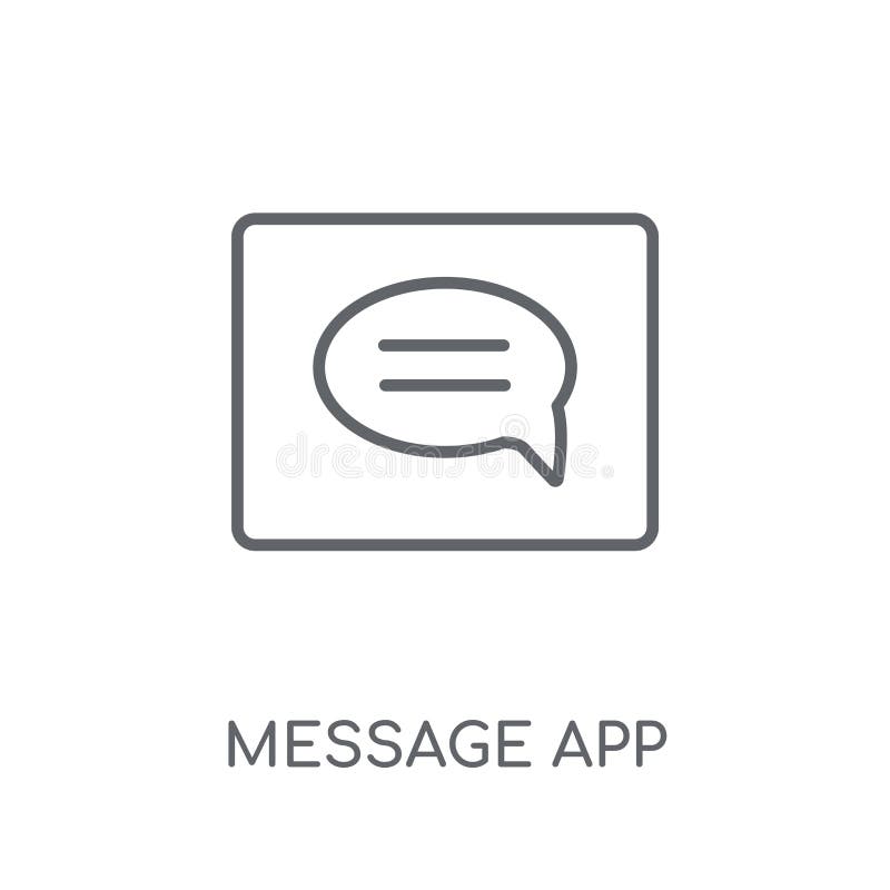 Icono Linear Del App Del Mensaje Concepto Moderno Del Logotipo Del App ...