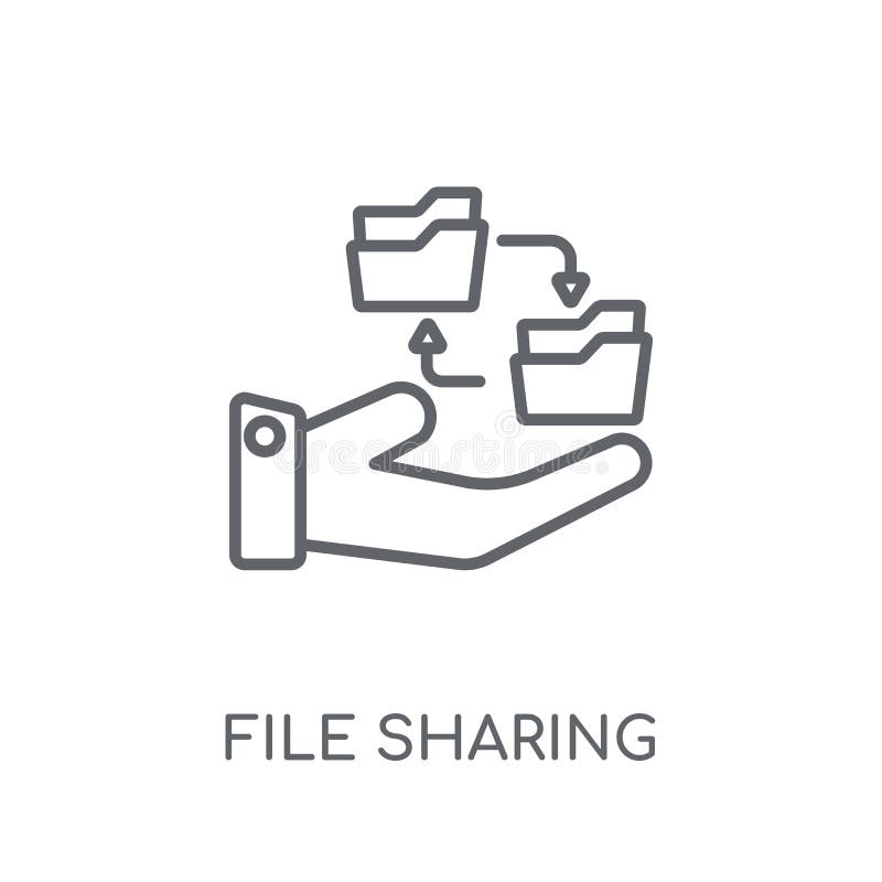 Icono Linear Del Compartir Archivos Conce Moderno Del Logotipo Del ...