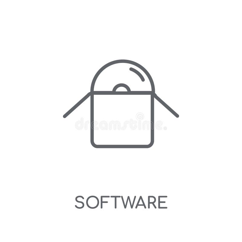 Icono Linear Del Software Concepto Moderno Del Logotipo Del Software ...