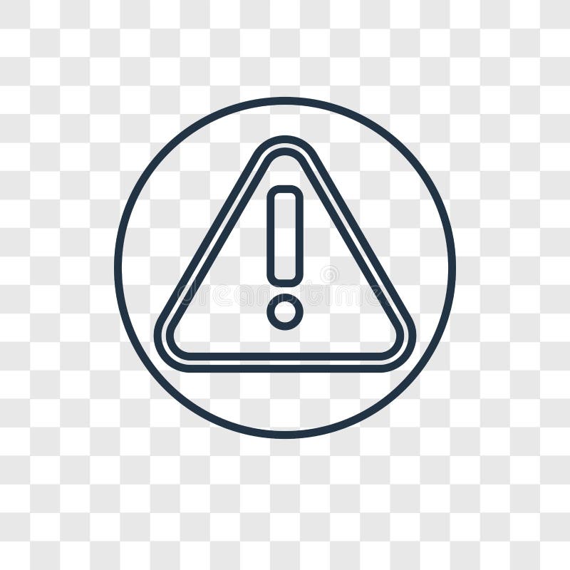 Icono Linear Del Vector Alerta Del Concepto Aislado En Backgro ...