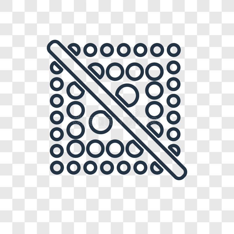 Icono Linear Del Vector Del Concepto De Dot Crossed Aislado En B ...