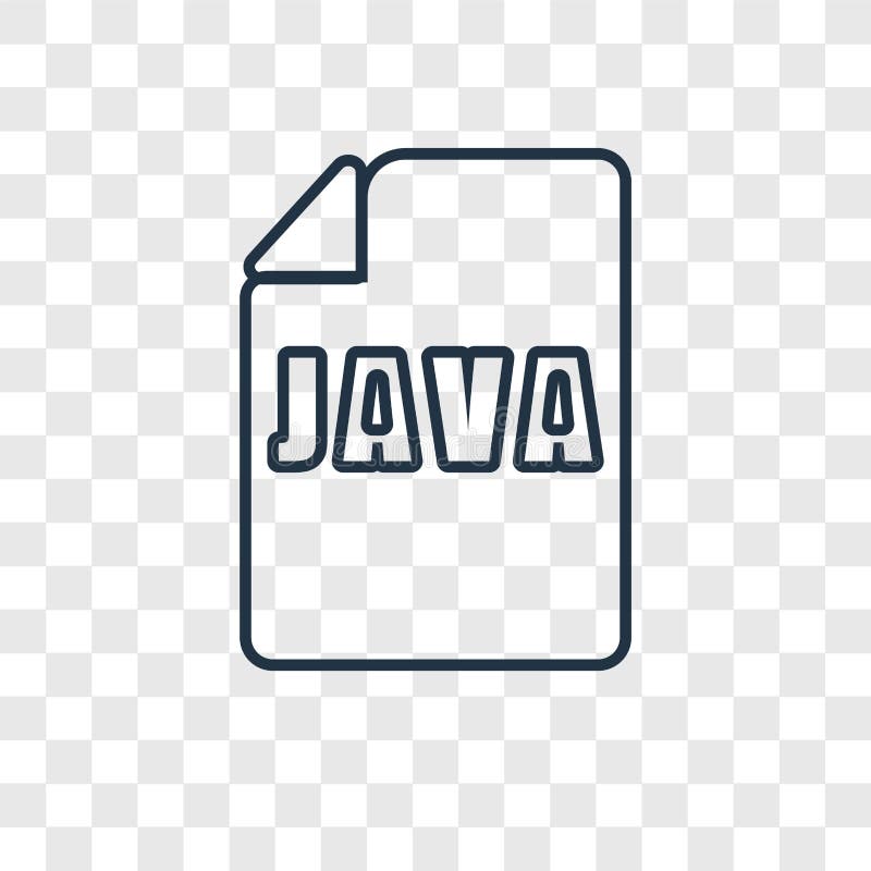 Icono Linear Del Vector Del Concepto De Java Aislado En Backgrou ...