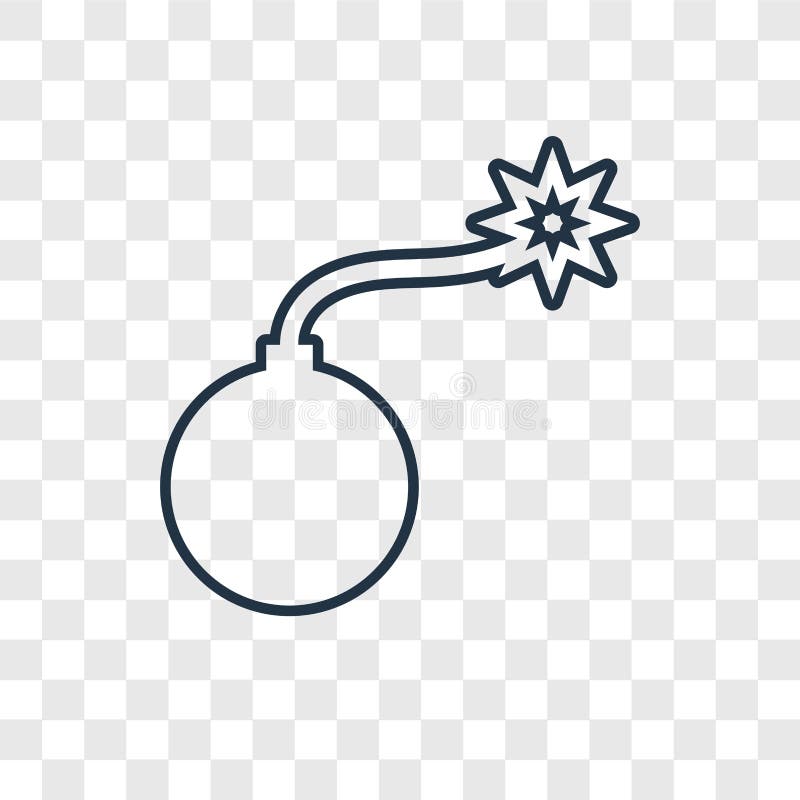 Icono Linear Del Vector Del Concepto De La Bomba Aislado En Backgrou ...