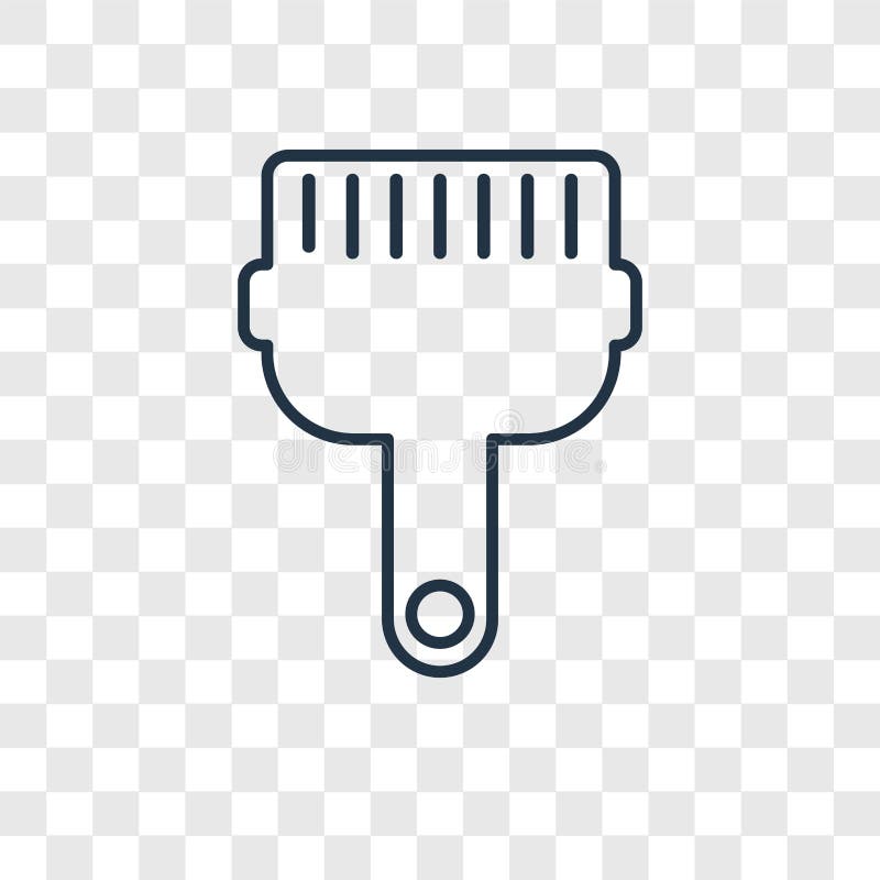 Icono Linear Del Vector Del Concepto De La Brocha Aislado En B ...