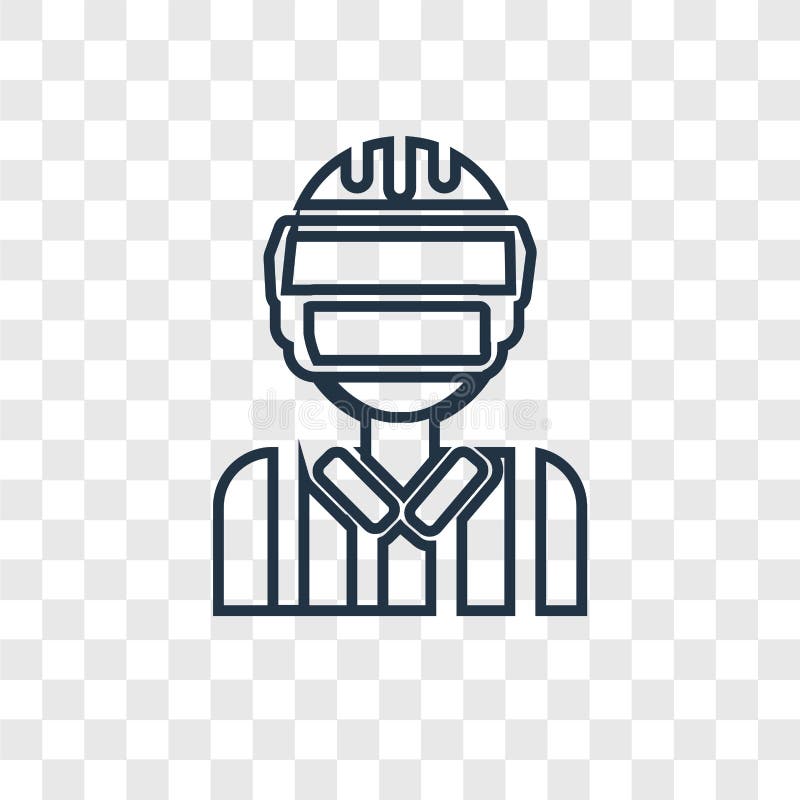 Icono Linear Del Vector Del Concepto De La Echada Del Hockey Aislado En ...