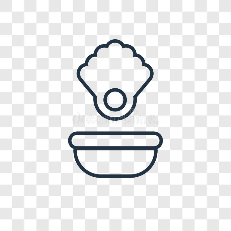 Icono Linear Del Vector Del Concepto De La Ostra Aislado En Backgr ...