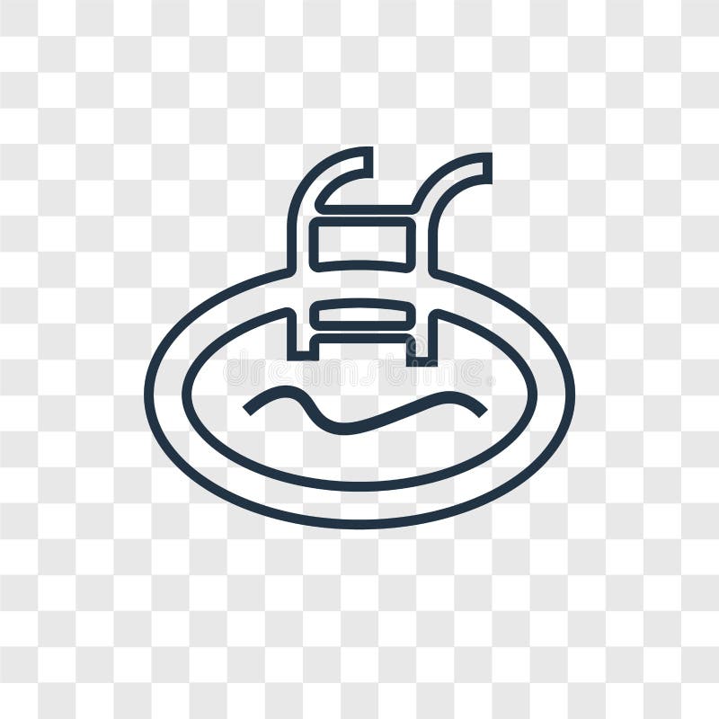 Icono Linear Del Vector Del Concepto De La Piscina Aislado En ...