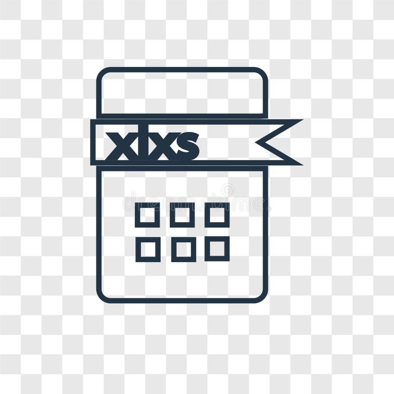 Icono Linear Del Vector Del Concepto De Xlsx Aislado En Backgrou ...