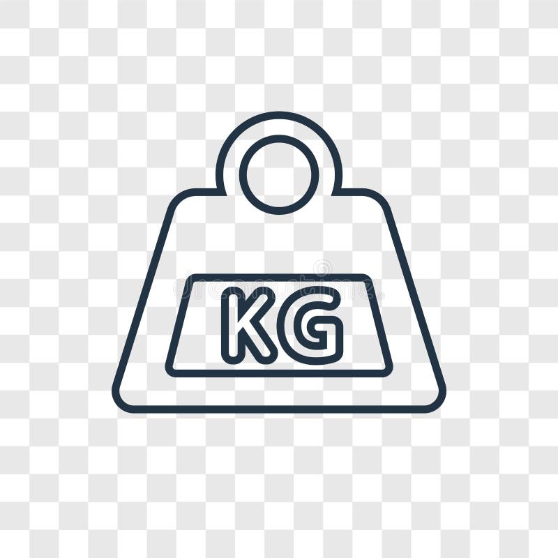 Icono Linear Del Vector Del Concepto Del Peso Aislado En Backgr ...