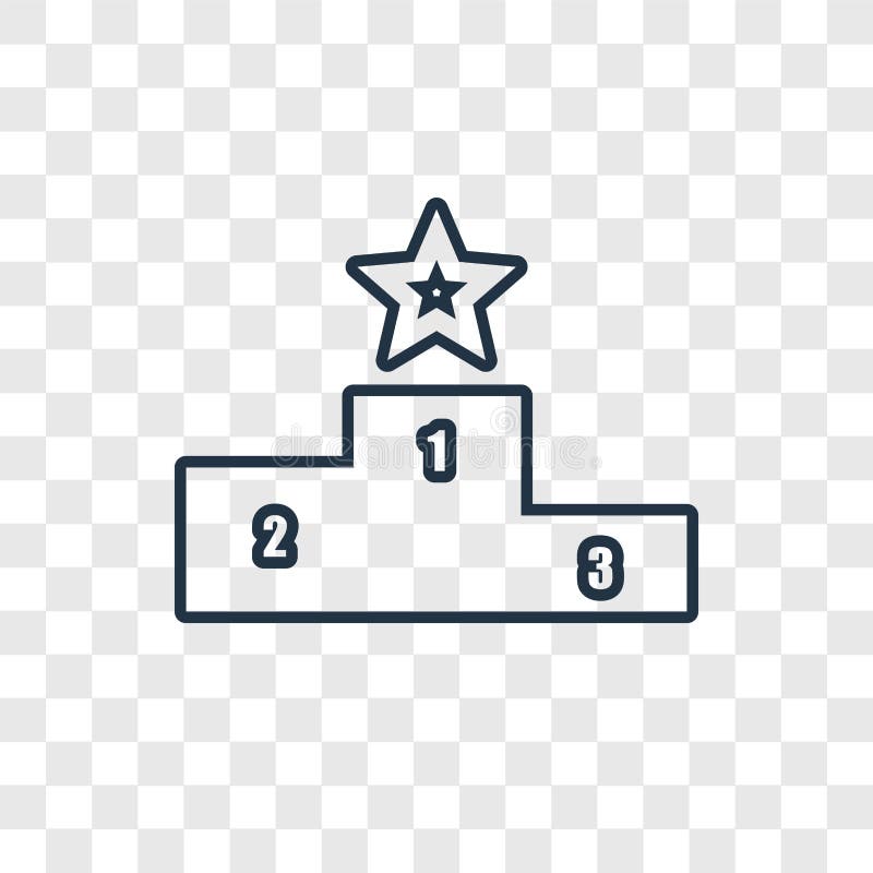 Icono Linear Del Vector Del Concepto Del Podio Aislado En Backgr ...