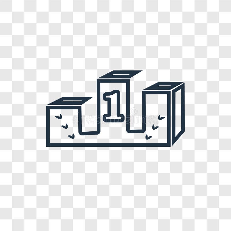 Icono Linear Del Vector Del Concepto Del Podio Aislado En Backgr ...