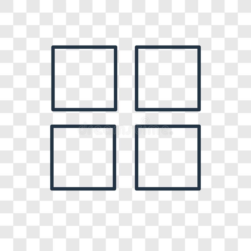 Icono Linear Del Vector Cuadrado Del Concepto Aislado En Backgr ...