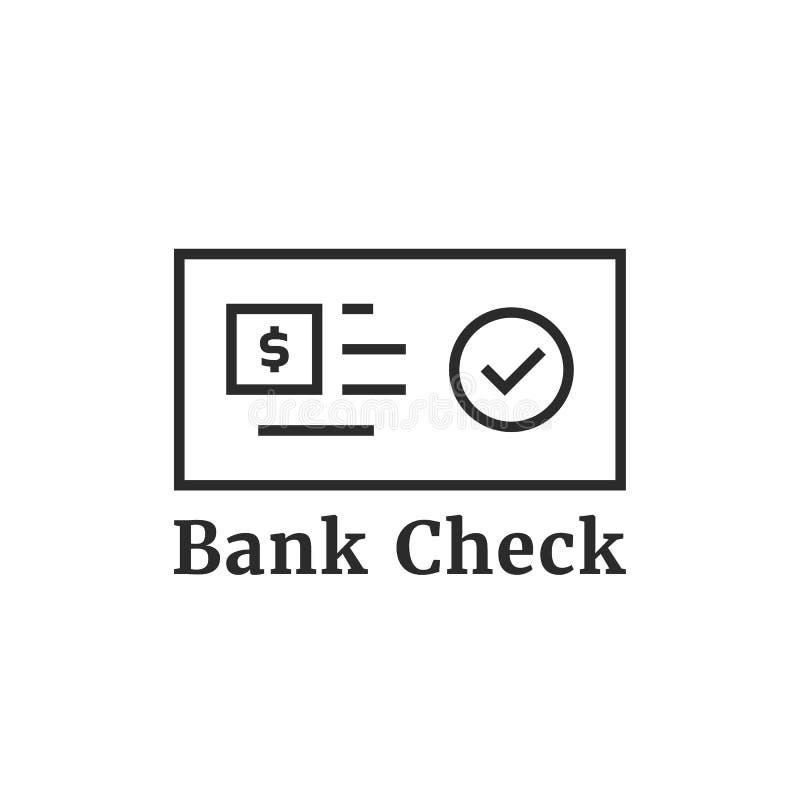 Icono Linear Negro Del Control De Banco Como El Pago Ilustración del ...