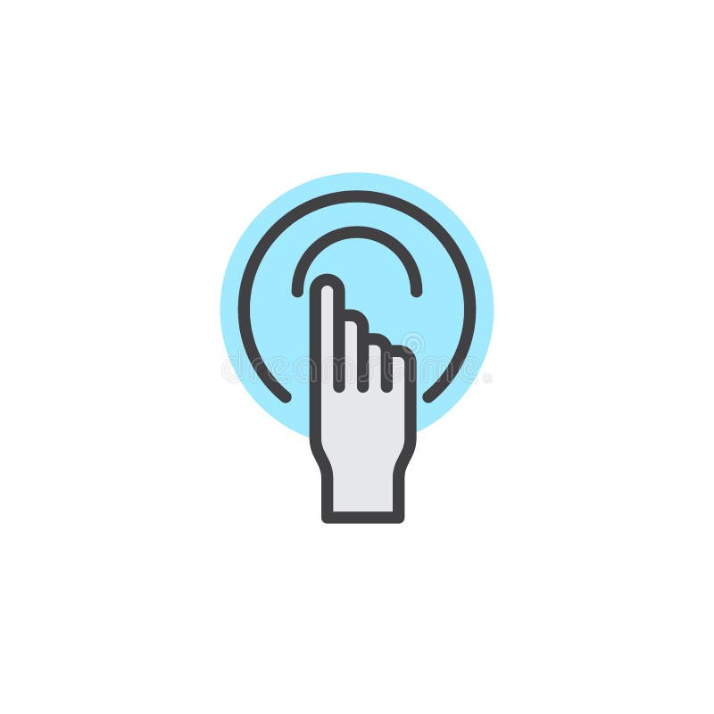 Icono Llenado Interfaz Del Esquema Del Tacto Ilustración del Vector ...
