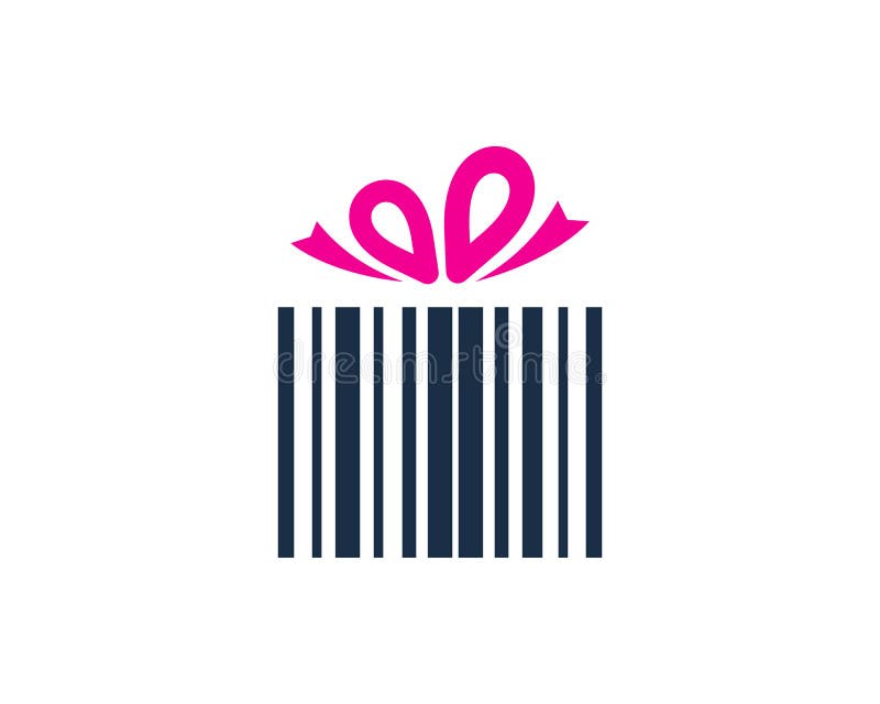 Icono Logo Design Element Del Código De Barras Del Regalo Ilustración ...