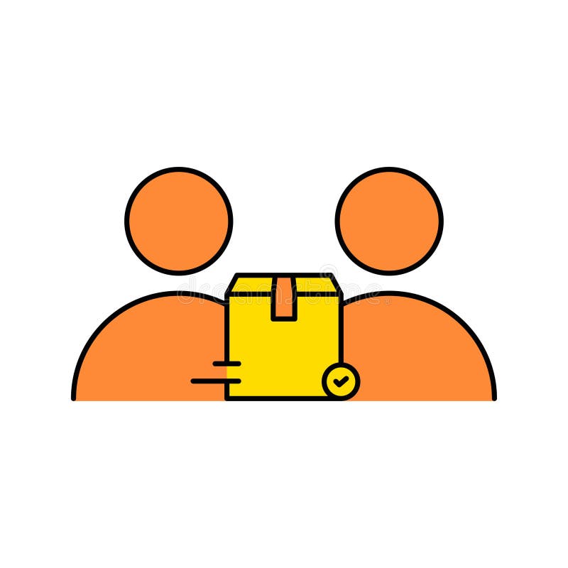 Icono Man Box Parcel Box Parcel Parcel Ilustración del Vector ...