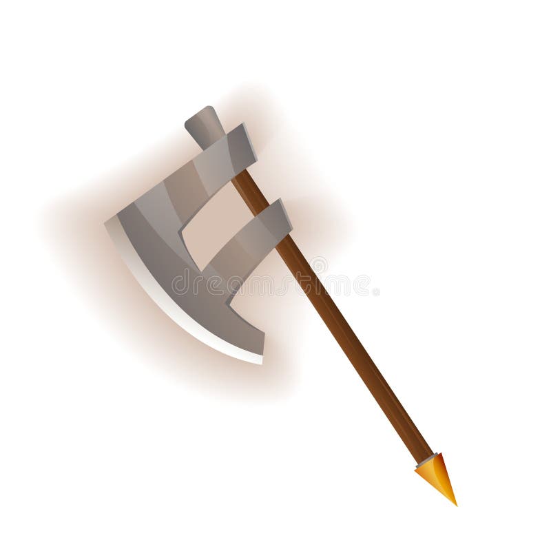 Icono Medieval Del Vector De La Alabarda De Viking Ilustración del ...