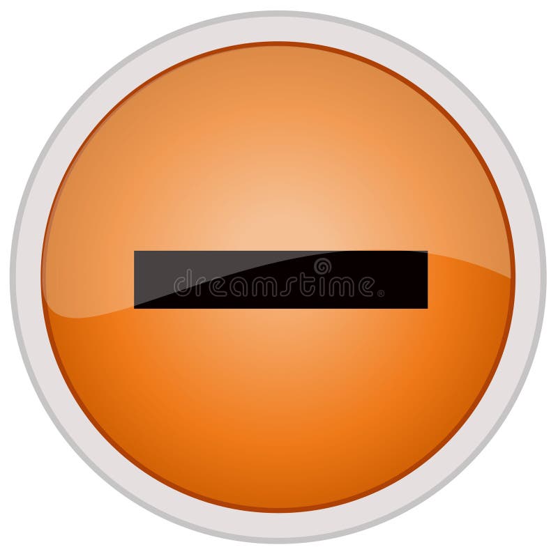 Icono menos ilustración del vector. Ilustración de botones - 87166752