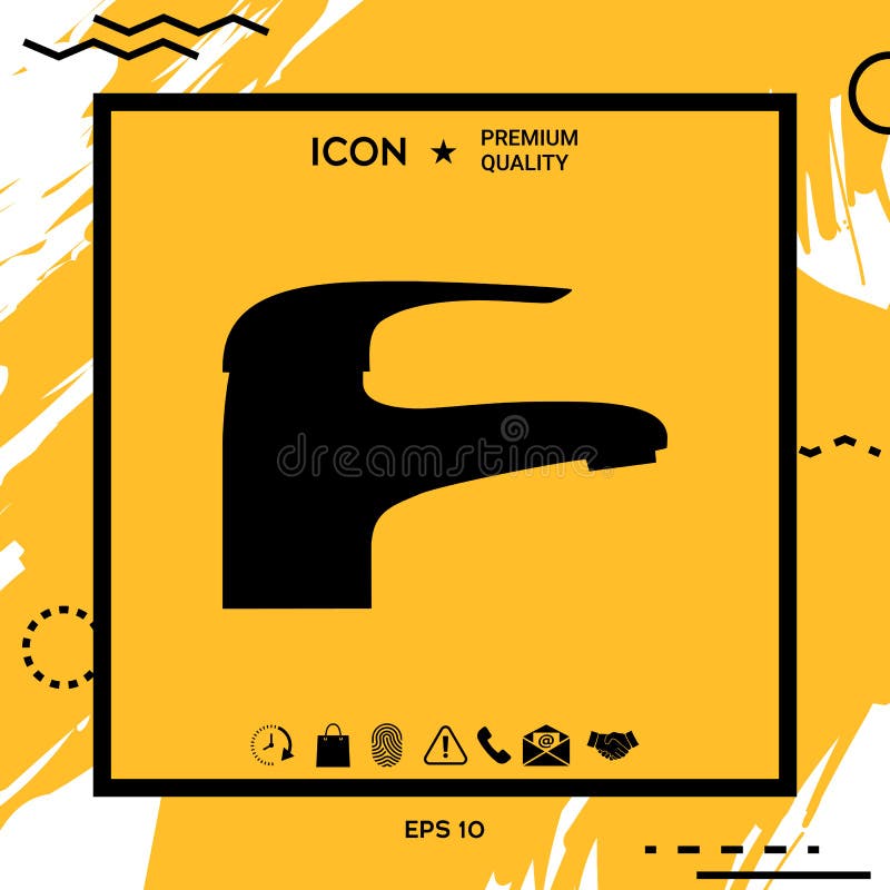 Icono moderno del grifo ilustración del vector. Ilustración de maneta ...