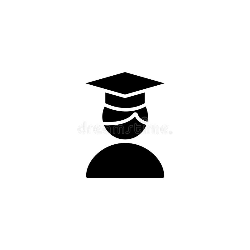 Icono Muestra Del Símbolo Del Estudiante Stock de ilustración ...
