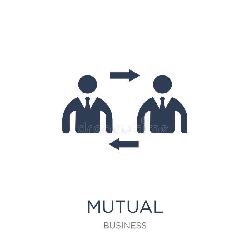 Icono Mutuo Icono Mutuo Del Vector Plano De Moda En El Fondo Blanco ...