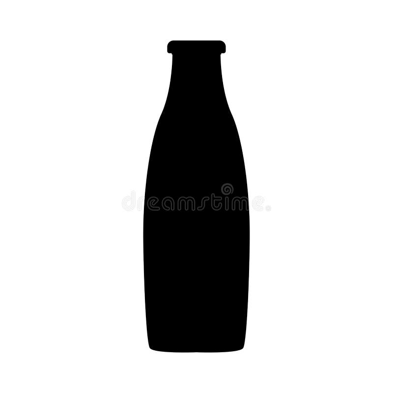Icono negro de la botella ilustración del vector. Ilustración de negro ...