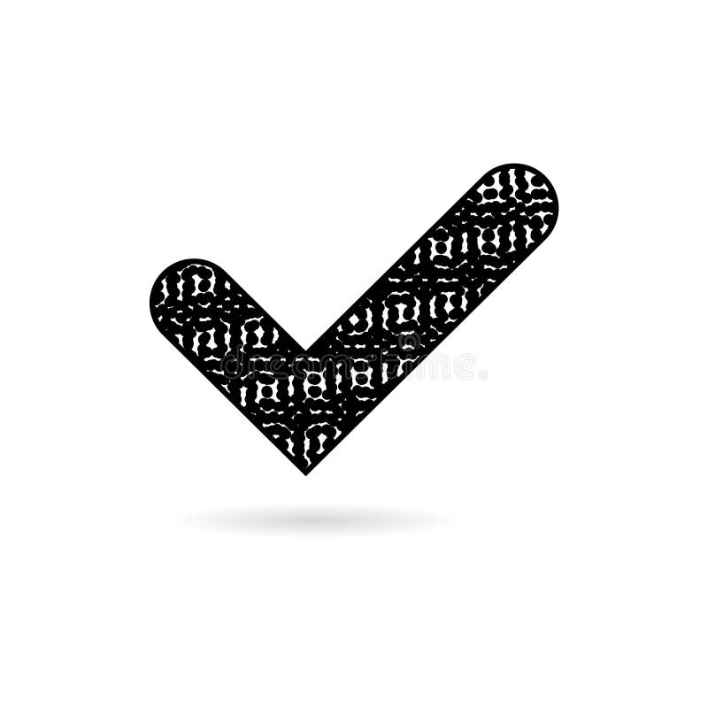 Icono Negro De La Marca De Cotejo Ilustración del Vector - Ilustración ...