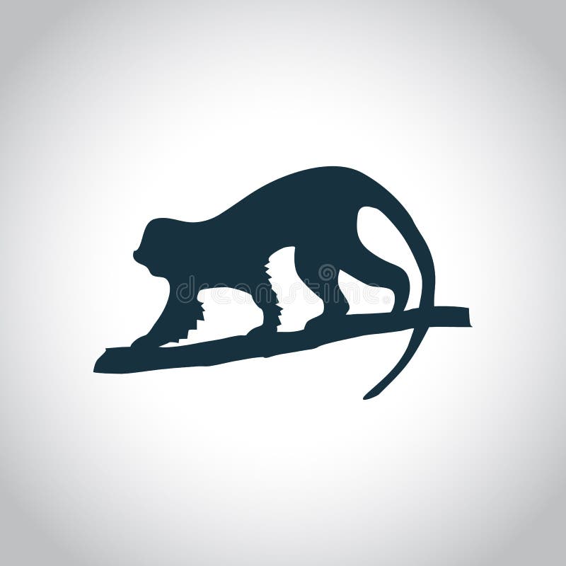 Mono - blanco y negro ilustración del vector. Ilustración de historieta ...