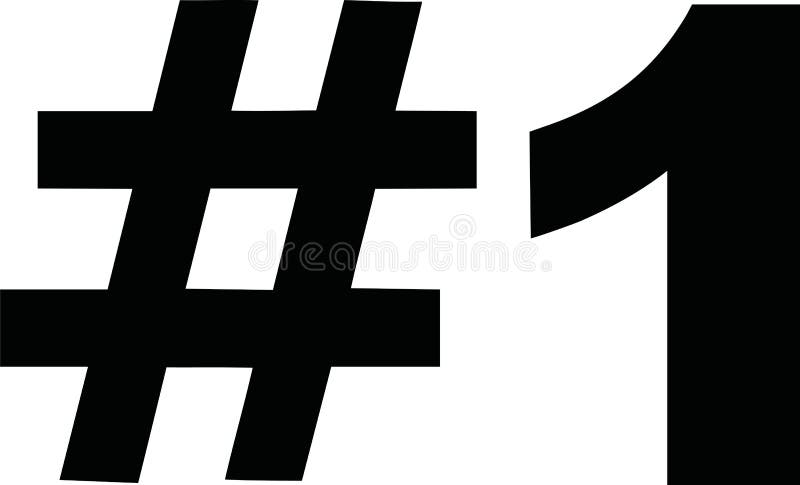Icono Negro #1 Del Número Uno Ilustración del Vector - Ilustración de ...