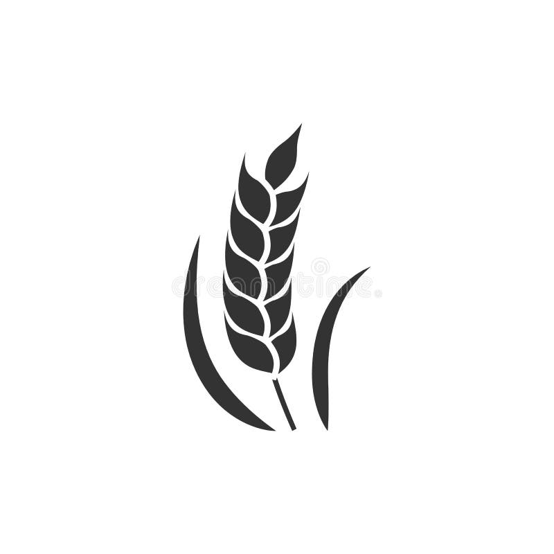 Icono negro del trigo ilustración del vector. Ilustración de vector ...