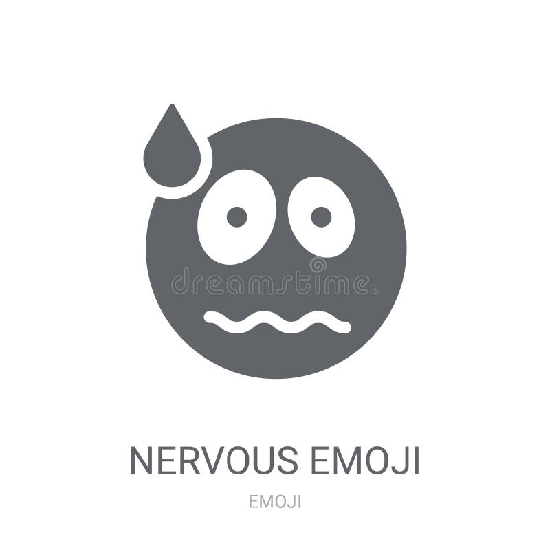 Emoticon Nervioso De La Sonrisa Ilustración del Vector - Ilustración de ...