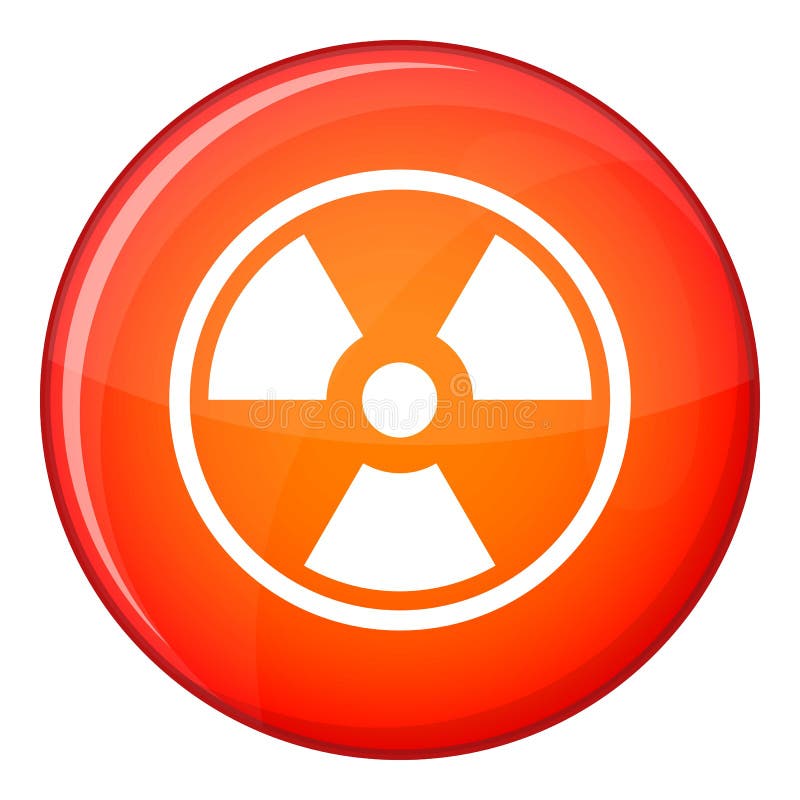 Rojo Digital Del Icono Nuclear Del Peligro Ilustración del Vector ...