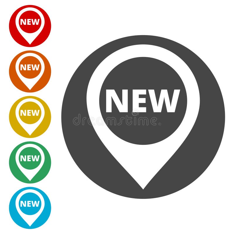 Icono nuevo ilustración del vector. Ilustración de recorte - 182378463