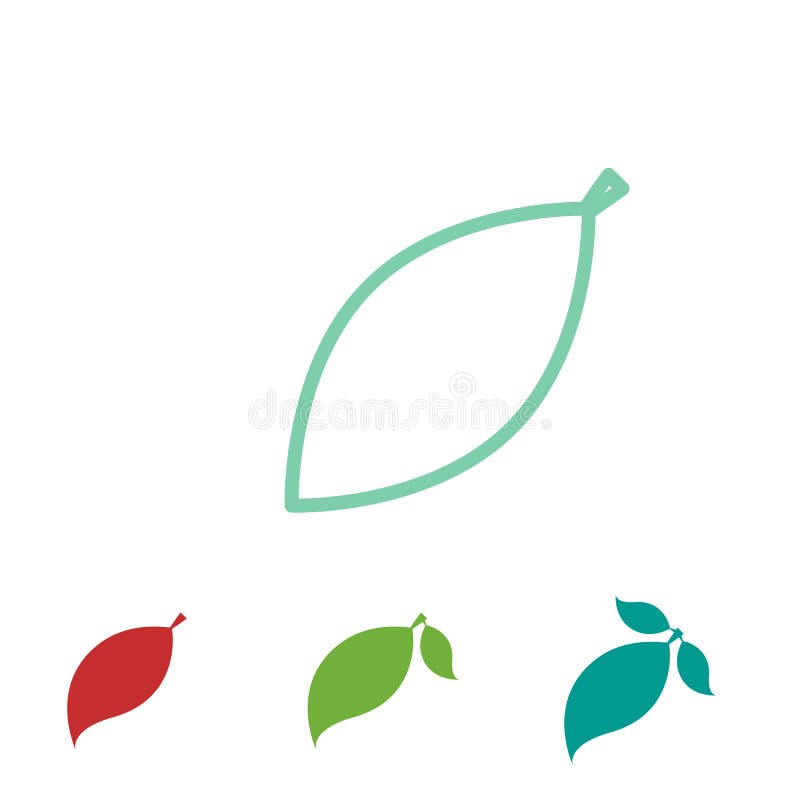 Icono O Elemento Del Vector De La Hoja Aislado Ilustración del Vector ...