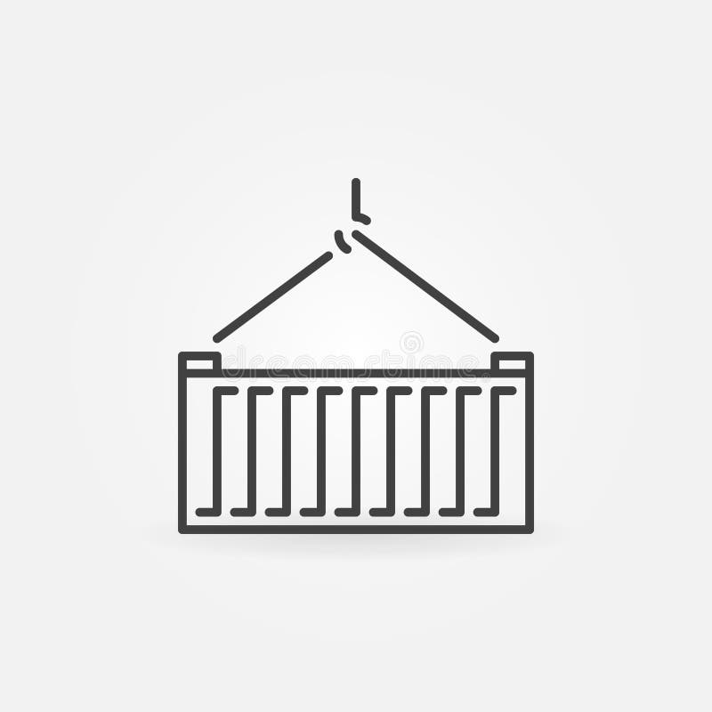 Icono O Muestra Del Contenedor Del Vector Ilustración del Vector ...